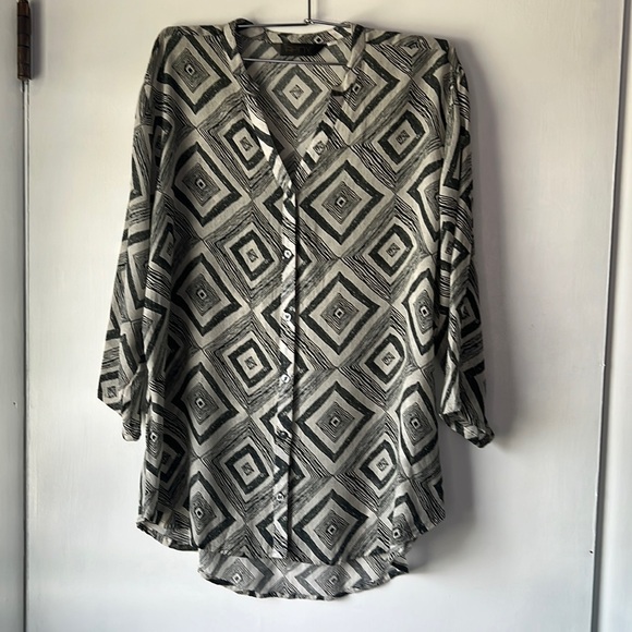 Apny | Tops | Apnybutton Down Blouse Size M | Poshmark